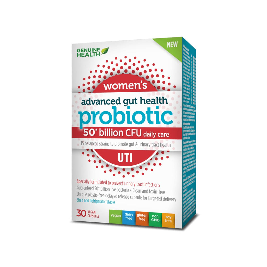 Women's Advanced Gut Health Probiotic UTI 50 Billion CFU Daily Care 30 ...